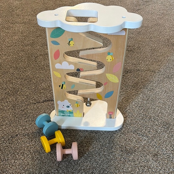 Janod | Toys | French Blue And Yellow Learning Toy With Zigzag Track ...
